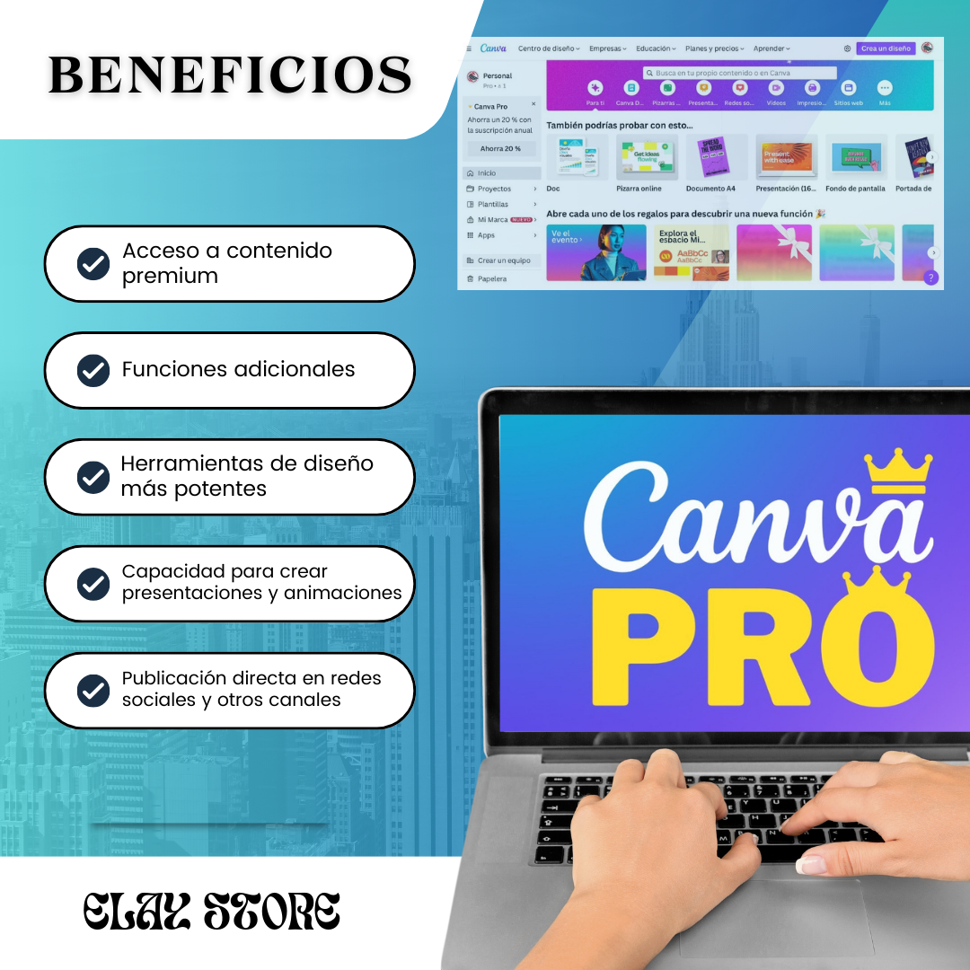 CANVA PRO PARA USO PERSONAL 30DIAS,ENTREGA EN AUTOMATICO (compras con ...